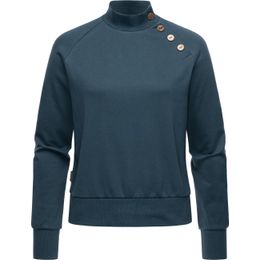 Rundhalspullover Ragwear "Sweatshirt Majjorka Solid", Damen, Gr. 3XL, blau (petrol), Obermaterial: 70% Baumwolle CO. 30% Polyester PES., Shirts Rundhalspullover