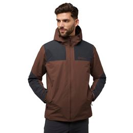 Winterjacke Jack Wolfskin "JASPER INS JKT M", Herren, Gr. M (50), hotchoc, Obermaterial: 100% Polyester. F&uuml;llung: 100% Polyester. Futter: 100% Polyester, Jacken Winterjacke