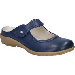 Slipper Josef Seibel "Charlotte 04, jeans", Damen, Gr. 40, blau (jeans), Obermaterial: 100% Rindsleder Leather cow., Schuhe Slipper