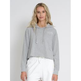 Kapuzenpullover NASSAU BEACH "Hoodie NB231038", Damen, Gr. XL, grau (grau melange), Obermaterial: 100% Baumwolle CO., Pullover Kapuzenpullover