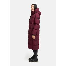 Winterjacke Marikoo "Marikoo Tikoraa Damen lange Winterjacke Steppjacke N102", Damen, Gr. 3XL, rot (wine), Obermaterial: 100% Polyester PES., Jacken Winterjacke