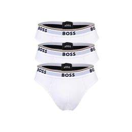 Slip BOSS "Slip Briefs 3P Power 3er Pack", Herren, Gr. XL, wei&szlig;, Obermaterial: 95% Baumwolle CO. 5% Elasthan EL., Unterhosen Slip