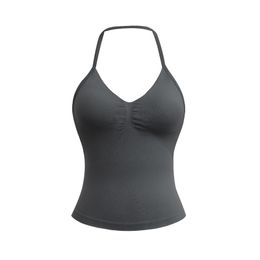 Sporttop YEAZ "Top SCENE", Damen, Gr. XS, grau, Obermaterial: 90% Polyamid PA. 10% Elasthan EL., Tops Sporttop