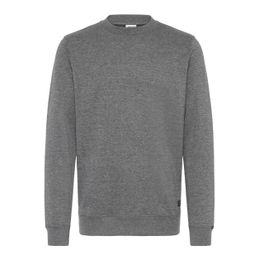 !Solid Longpullover SOLID "Sweater SDAULA", Herren, Gr. XXL, grau (dunkelgrau melange), Obermaterial: 65% Polyester PES. 35% Baumwolle CO., Pullover Longpullover