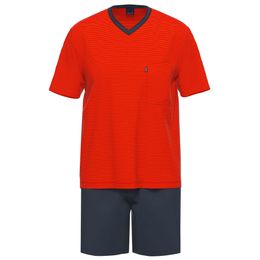 Schlafanzug Ammann "Schlafanzug kurz Men / Nightwear", Herren, Gr. 58, rot, Obermaterial: 100% Baumwolle CO., Homewear-Sets Schlafanzug