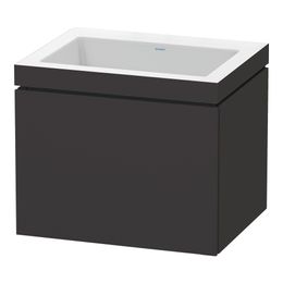 Duravit Waschtischunterschrank c-bonded L-Cube 60x48cm, o HL, gra matt, 1 Ausz., wandh&auml;ngend (LC6916N8080)