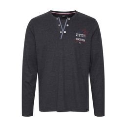 Henleyshirt FQ1924 "Henleyshirt FQRolf", Herren, Gr. S, grau (charcoal mix), Obermaterial: 100% Baumwolle CO., Shirts Henleyshirt