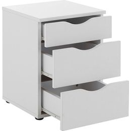 Nachtschrank Relita "Maxi", wei&szlig;, B:40cm H:54,6cm T:38cm, Schr&auml;nke, Nachtschrank, mit 3 Schubladen ist universell einsetzbar