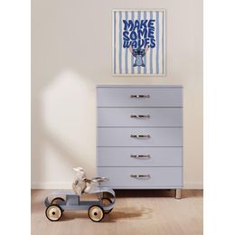 Wandbild Komar "Disney Lilo and Stitch Make Some Waves", blau (farbe bild(er): blau), Disney, 1 Stk., Vlies, Bilder, Wandbild, 30 x 40 cm (Breite x H&ouml;he) - Kinderzimmer, Dekoration