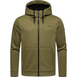 Kapuzensweatjacke Ragwear "Kapuzenstrickjacke Fabian", Herren, Gr. S, gr&uuml;n (olive), Obermaterial: 100% Polyester PES. Futter: 100% Polyester PES., Sweatjacken Kapuzensweatjacke