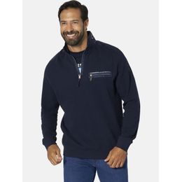 Sweatshirt Jan Vanderstorm "Sweatshirt ABBO", Herren, Gr. 7XL, blau (dunkelblau), Obermaterial: 100% Baumwolle CO., Sweatshirts Sweatshirt