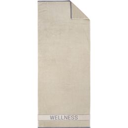 Saunatuch Dyckhoff "Wellness", sand, B:80cm L:200cm, Frottier, Baumwolle, Handt&uuml;cher, Saunatuch