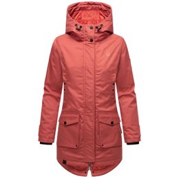 Parka Navahoo "Winterjacke Brinjaa", Damen, Gr. S, rot (rouge), Obermaterial: 65% Polyester PES. 35% Baumwolle CO. Obermaterial: Futter: 100% Polyester PES. 100% Polyester PES., Jacken Parka