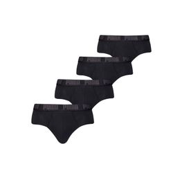 Slip Puma "Slip Puma BASIC BRIEFS 4P ECOM 4er Pack", Herren, Gr. XXL, schwarz, Obermaterial: 95% Baumwolle CO. 5% Elasthan EL., Unterhosen Slip