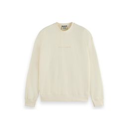 Scotch & Soda Sweatshirt SCOTCH & SODA "Sweatshirt CORE - Logo Front Chest Sweat", Herren, Gr. M, wei&szlig; (off, wei&szlig;), Obermaterial: 100% Baumwolle CO., Sweatshirts Sweatshirt