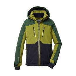 Skijacke Killtec "KSW 190 BYS SKI JCKT", Herren, Gr. 152, schwarz, Obermaterial: 100% Polyester;Futter: 100% Polyester;F&uuml;llung: 100% Polyester, Jacken Skijacke, Killtec Kids Skijacke: wasserdicht, atmungsaktiv, Colourblock Design