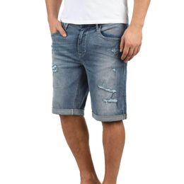 Jeansshorts Blend "Jeansshorts BHDeniz", Herren, Gr. S, N-Gr, blau (denim lightblau), Web, Obermaterial: 98% Baumwolle CO. 2% Elasthan EL., unifarben, regular fit kurz, Jeans Jeansshorts