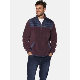 Fleecepullover Babista "Fleece-Sweatshirt ISMAEL", Herren, Gr. S, rot (dunkelrot), Obermaterial: 59% Polyester COOLMAX PES(Coolmax). 41% Baumwolle CO., Sweatshirts Fleecepullover