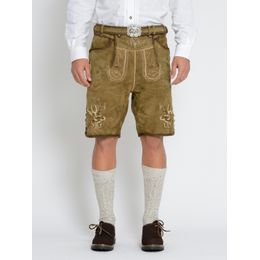 Trachtenhose JCC "Trachtenhose 31023200", Herren, Gr. 62, EURO, wei&szlig; (sand), Obermaterial: 100% Ziegenveloursleder GOVL., Hosen Trachtenhose