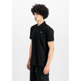 Poloshirt Alpha Industries "X-Fit Polo", Herren, Gr. M, schwarz, Obermaterial: 95% Baumwolle, 5% Elastan, Shirts Poloshirt