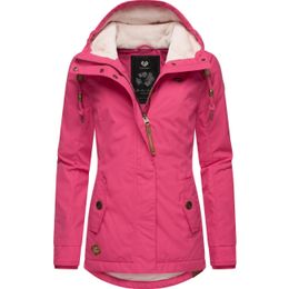 Winterjacke Ragwear "Winterjacke Monade", Damen, Gr. M, pink (fuchsia24), Obermaterial: 65% Polyester PES. 35% Baumwolle CO. Obermaterial: Futter: 100% Polyester PES. 100% Polyester PES., Jacken Winterjacke