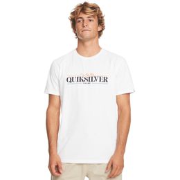 T-Shirt Quiksilver "Gradient Line", Herren, Gr. XS, wei&szlig;, 100% Baumwolle, Shirts T-Shirt
