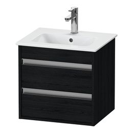 Duravit Waschtischunterschrank Ketho Compact 50x41,2x48cm, 2 Schubk., wandh&auml;ngend, Ei sw (KT644401616)