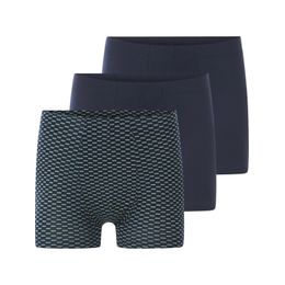 Retro Pants Babista "3er Pack Retropants QORDAN", Herren, Gr. M-L, blau (dunkelblau), Obermaterial: 95% Baumwolle CO. 5% Elasthan EL., Unterhosen Retro Pants