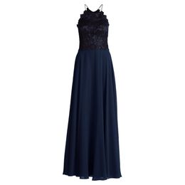 Abendkleid Vera Mont "Abendkleid r&uuml;ckenfrei", Damen, Gr. 32, EURO, blau (night sky), 100% Polyester PES., Kleider Abendkleid