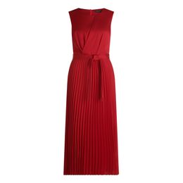 Cocktailkleid Vera Mont "Cocktailkleid mit Plissee", Damen, Gr. 34, EURO, rot (rot rose), Obermaterial: 100% Polyester PES., Kleider Cocktailkleid