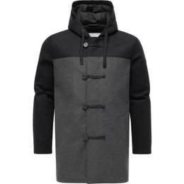 Outdoorjacke Ragwear "Dufflecoat Dorvan YOUMODO", Herren, Gr. S, grau (dunkelgrau), Obermaterial: 100% Polyester PES. Obermaterial: Futter: 100% Polyester PES. 100% Polyester PES., Jacken Outdoorjacke