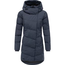 Wintermantel Ragwear "Wintermantel Pavla Soft YOUMODO", Damen, Gr. M, blau (navy), Obermaterial: 100% Polyester PES. Obermaterial: Futter: 100% Polyester PES. 100% Polyester PES., M&auml;ntel Wintermantel