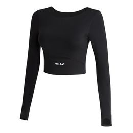 Sporttop YEAZ "Top REVELATION", Damen, Gr. L, schwarz, Obermaterial: 80% Nylon NY. 20% Elasthan EL., Tops Sporttop
