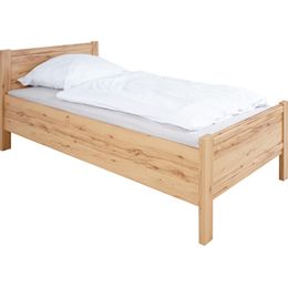 Bett Priess "Husum Schlafzimmer Jugendzimmer Rahmenbett", beige (astkernbuchefarben), B:110cm H:85cm L:208cm, Betten, Bett, mit Komforth&ouml;he verschiedene Ausf&uuml;hrungen hochwertige Premium Qualit&auml;t