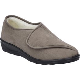 Hausschuh Josef Seibel "Nice 105, taupe", Damen, Gr. 42, grau (taupe), Obermaterial: 100% Textilmaterial TEXMAT., Schuhe Hausschuh
