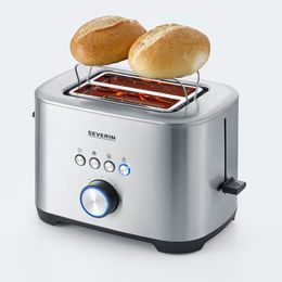 Severin Toaster "AT 2620", schwarz (geb&uuml;rstet, schwarz, silber), B:19cm H:19,5cm T:31cm, Toaster, Toaster