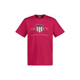 T-Shirt Gant "T-Shirt Archive Shield T-Shirt 1er Pack", Jungen, Gr. 122-128, pink, Obermaterial: 100% Baumwolle CO., Shirts T-Shirt