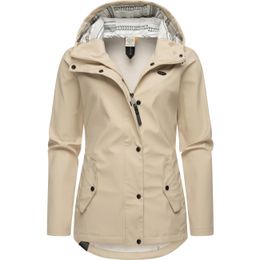 Regenjacke Ragwear "Regenjacke YM-Marge", Damen, Gr. XL, beige (sand24), Obermaterial: 100% Polyester PES. Obermaterial: Futter: 100% Polyester PES., Jacken Regenjacke