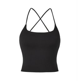 Sporttop YEAZ "Top CORE", Damen, Gr. M, schwarz, Obermaterial: 78% Nylon NY. 22% Elasthan EL., Tops Sporttop