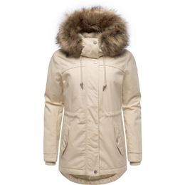 Winterjacke Ragwear "Winterjacke Tawny Short YOUMODO", Damen, Gr. XS, beige (ecru), Obermaterial: 65% Polyester PES. 35% Baumwolle CO. Obermaterial: Futter: 100% Polyester PES. 100% Polyester PES., Jacken Winterjacke