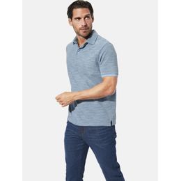 Poloshirt Babista "Poloshirt KORLIN", Herren, Gr. L, blau (blau melange), Obermaterial: 85% Baumwolle CO. 15% Polyester COOLMAX PES(Coolmax)., Shirts Poloshirt