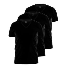 Unterhemd Ammann "3er Pack Shirt 1/2 Arm Day Modern / Close to you", Herren, Gr. 6, N-Gr, schwarz, Obermaterial: 93% Baumwolle CO. 7% Elasthan EL., Unterhemden Unterhemd