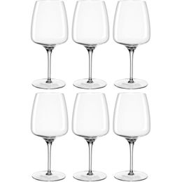 Weinglas Leonardo "Rotweinglas CESTI, 500 ml, 6er-Set", transparent, H:20cm &Oslash;:9cm, Kristallglas, Trinkgef&auml;&szlig;e, Weinglas, sp&uuml;lmaschinengeeignet