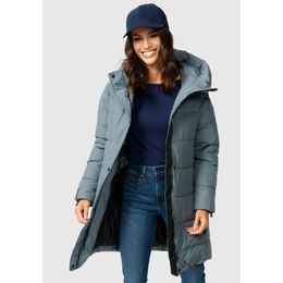 Winterjacke Marikoo "Marikoo Karumikoo XVI Damen Winterjacke B987", Damen, Gr. 4XL, blau (stormy blau), Obermaterial: 100% Polyester PES., Jacken Winterjacke