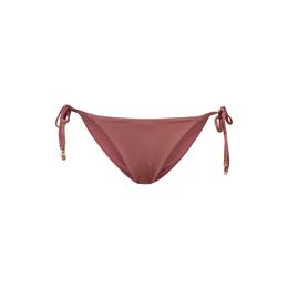 Bikini-Hose BOSS "BELLA SIDE TIE", Damen, Gr. L, N-Gr, rot (light, pastel rot 633), Microfaser, Obermaterial: 88% Polyamid, 12% Elasthan, Badehosen Bikini-Hose, mit BOSS Metalllogo
