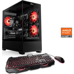 CSL Gaming-PC "AeroVision V24316", schwarz, Microsoft Windows 11 Home (64 Bit), 32 GB RAM 1.000 GB SSD, Desktop-PCs, Gaming-PC