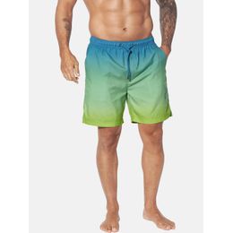 Badeshorts Jan Vanderstorm "Badeshorts WERENFRIED", Herren, Gr. 8XL, weit, gr&uuml;n, Obermaterial: 100% Polyester COOLMAX PES(Coolmax)., Badehosen Badeshorts