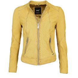 Lederjacke Maze "Lederjacke Mabel", Damen, Gr. M, gelb, Obermaterial: 100% Lammnappaleder LANA. Futter: 100% Polyester PES., Jacken Lederjacke