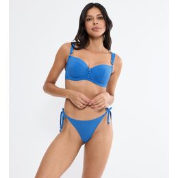 Bikini-Hose Triumph "Palina Love by the Sea Brazilian", Gr. 36, N-Gr, very blau, Microfaser, Obermaterial: 77% Polyamid, 23% Elasthan, Badehosen Bikini-Hose, Triumph x Palina Rojinski