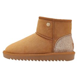 Schlupfboots Kangaroos "K-UK HOLY", M&auml;dchen, Gr. 38, braun (tan), Textil, Schuhe Schlupfboots, gef&uuml;ttert